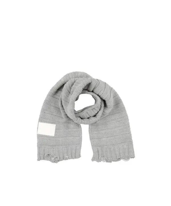 MAISON MARGIELA Solid-color Knitted Scarf - Grey