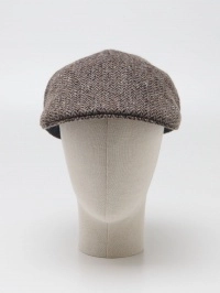 Brunello Cucinelli Herringbone Knit Flat Cap - Dark Brown