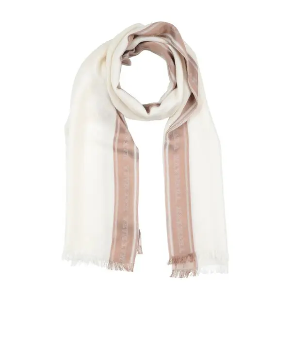 Max Mara Letter-print Scarf - Ivory