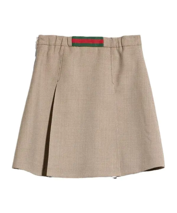 Gucci Web-stripe Pleated Skirt