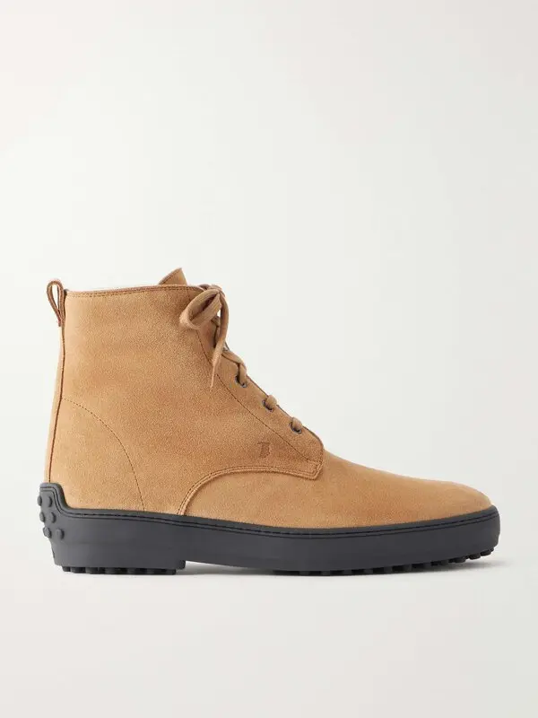 TOD'S Win Gomm 84l Suede Ankle Boots - Tan