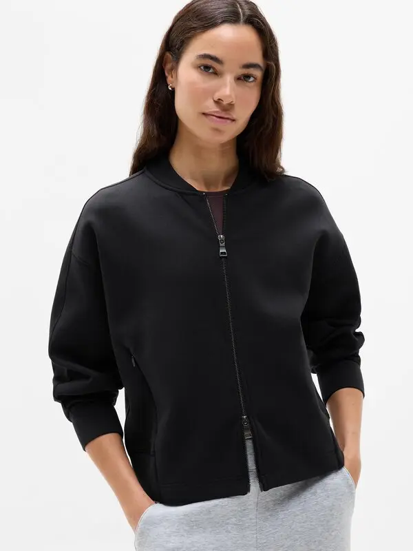 Athleta Form Knit Bomber Sweatshirt