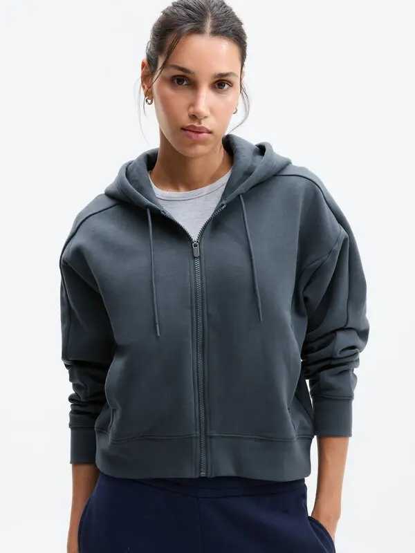Athleta Forever Fleece Classic Full Zip Sweatshirt