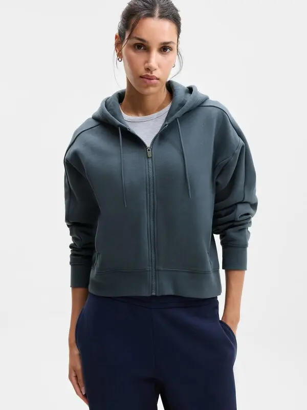 Athleta Forever Fleece Classic Full Zip Sweatshirt