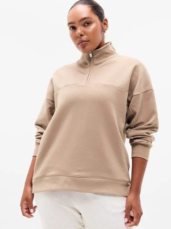 Athleta Forever Fleece 1/4 Zip Sweatshirt
