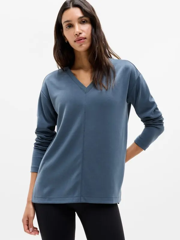 Athleta Seasoft V-neck Sweatshirt