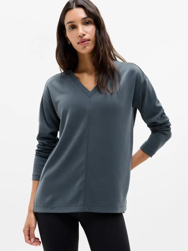 Athleta Seasoft V-neck Sweatshirt - Nightfall