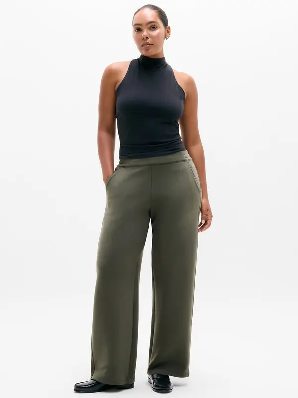 Athleta Form Knit Mid Rise Straight Pant - Jungle