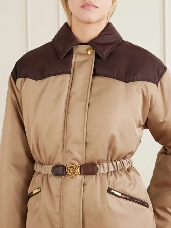 Versace Belted Padded Shell Jacket