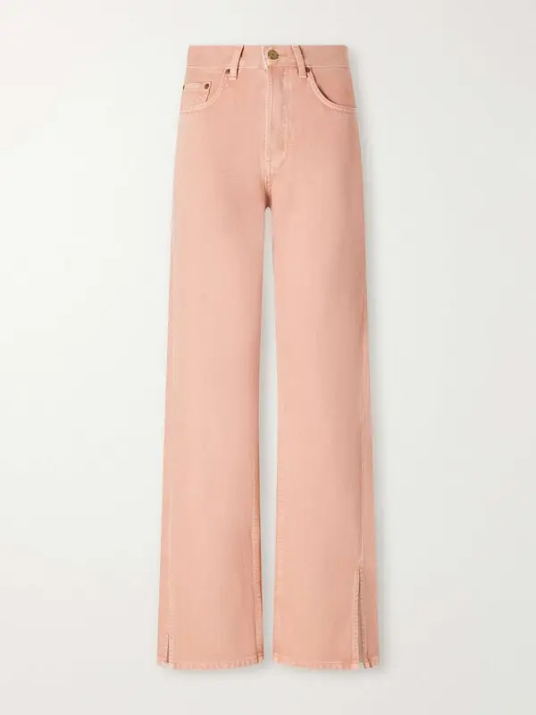 B Sides Charlot Split Hem Mid-rise Wide-leg Jeans