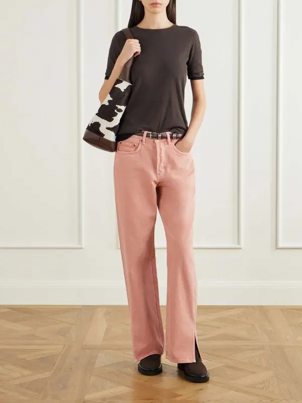 B Sides Charlot Split Hem Mid-rise Wide-leg Jeans