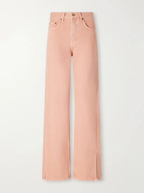 B Sides Charlot Split Hem Mid-rise Wide-leg Jeans