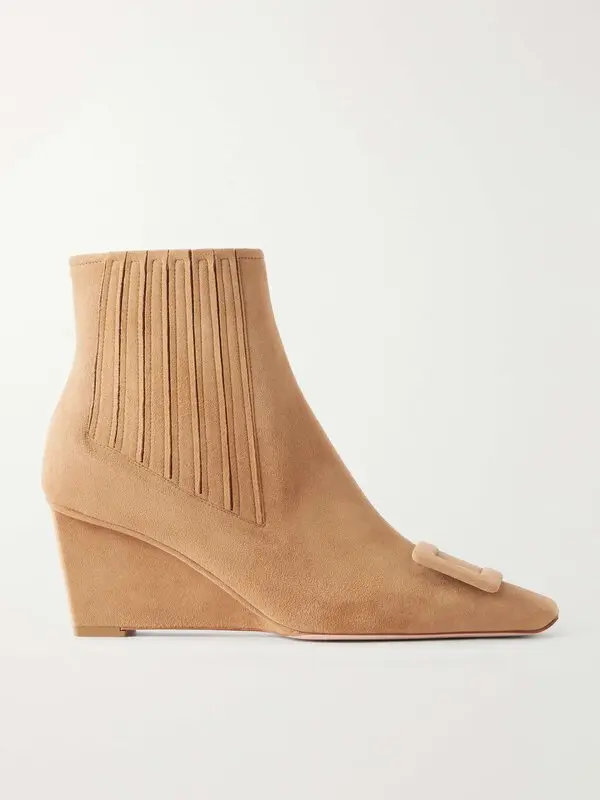 ROGER VIVIER Belle Vivier 60 Suede Ankle Boots