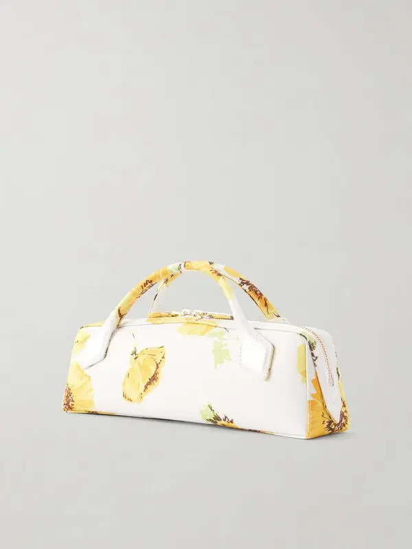Alaïa Le Teckle Floral-print Leather Clutch