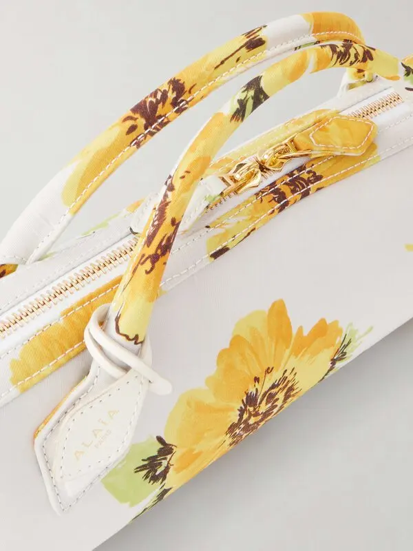 Alaïa Le Teckle Floral-print Leather Clutch