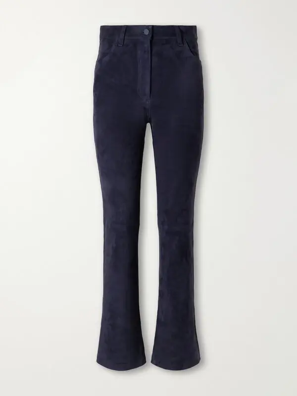 JOSEPH Duke Suede Flared Pants