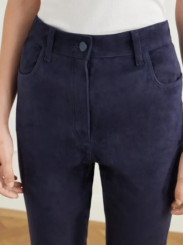 JOSEPH Duke Suede Flared Pants