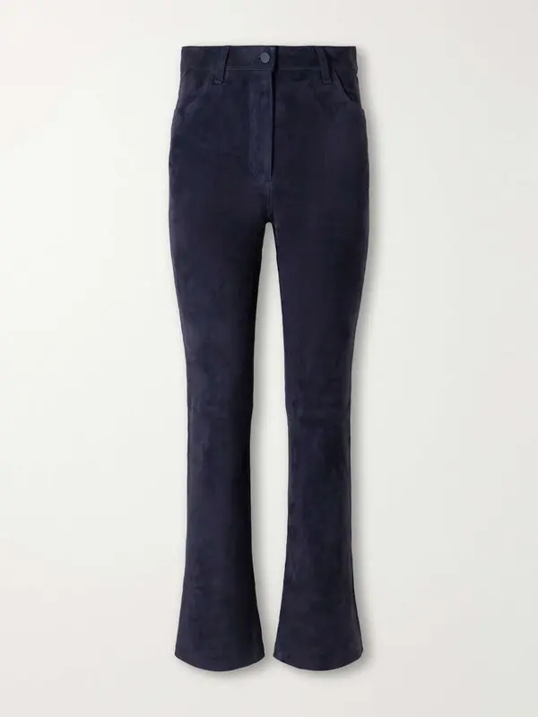 JOSEPH Duke Suede Flared Pants