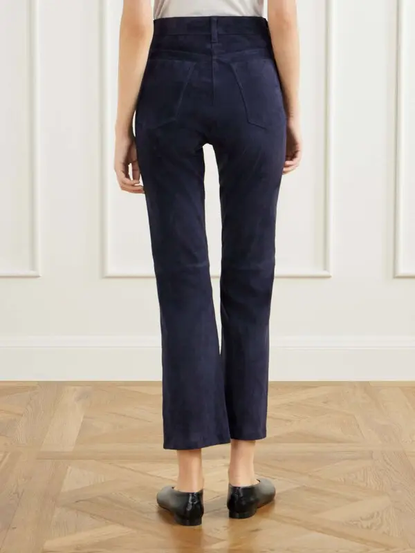 JOSEPH Duke Suede Flared Pants
