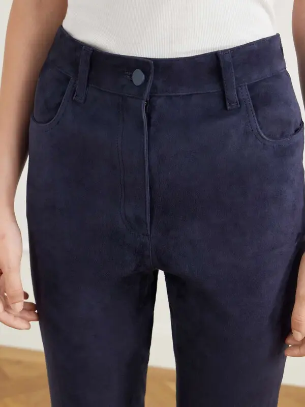 JOSEPH Duke Suede Flared Pants