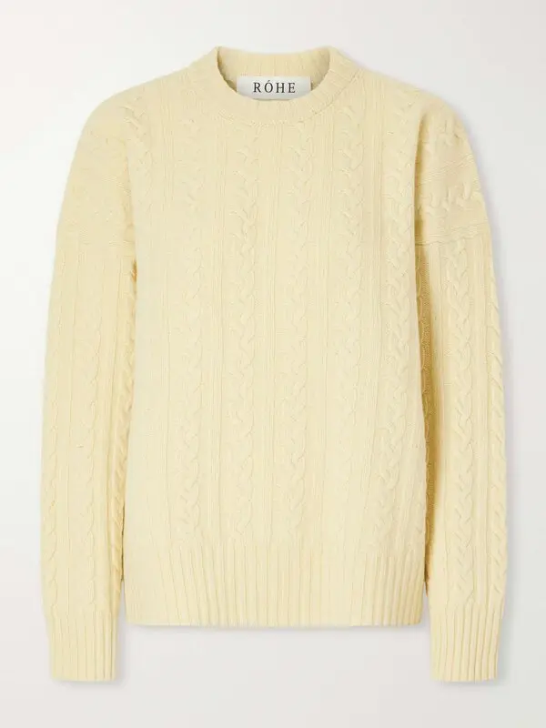 RÓHE Cable-knit Wool-blend Sweater