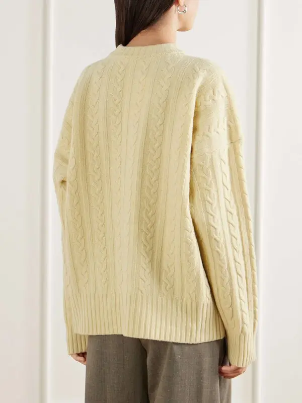 RÓHE Cable-knit Wool-blend Sweater