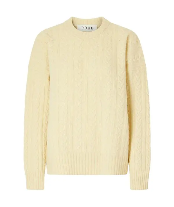 RÓHE Cable-knit Wool-blend Sweater