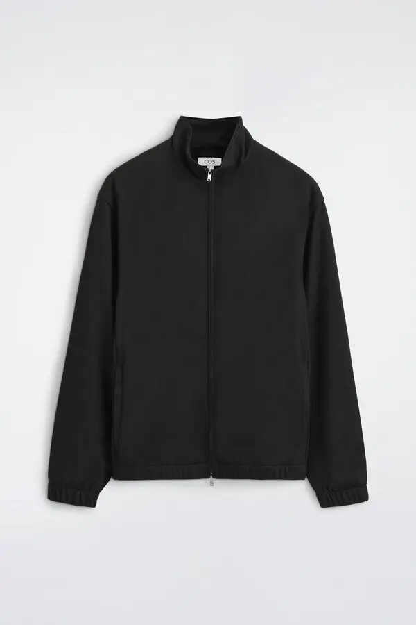 Cos Jersey Mock-neck Zip-up Blouson Jacket
