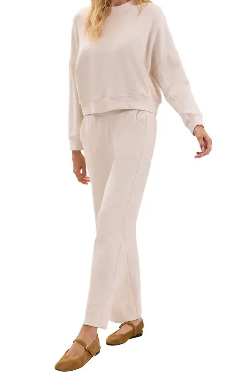 Barefoot Dreams Brushed Fleece Wide Leg Pants - Sand Dune