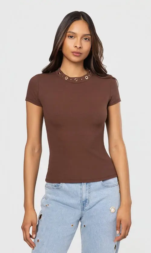 Generation Love Tate Grommet Top - Coco