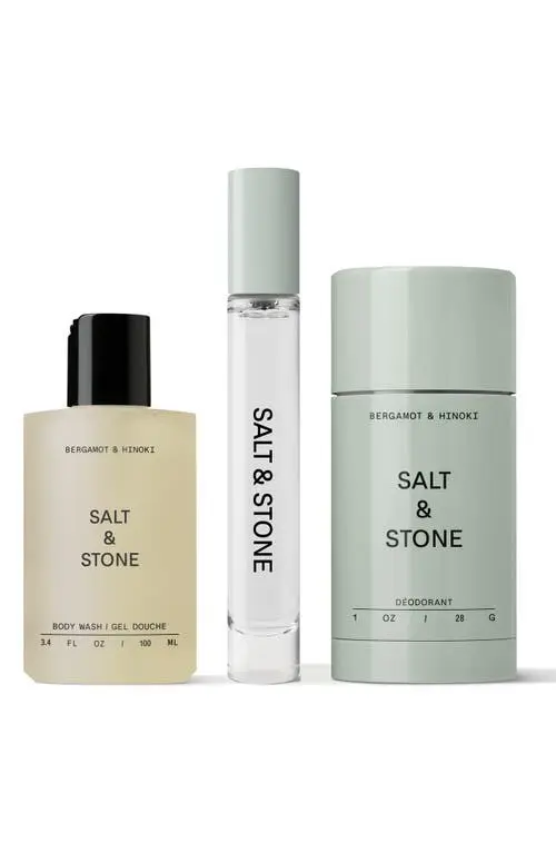 SALT & STONE Bergamot & Hinoki Signature Trio Set