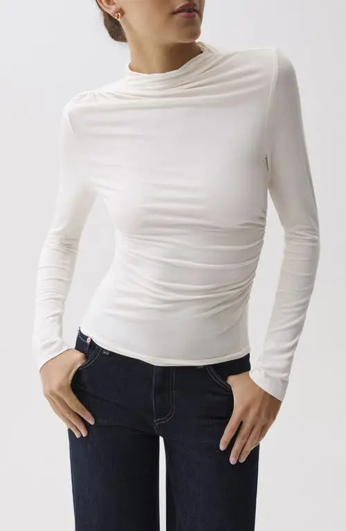 PISTOLA Nathalia Mock Neck Long Sleeve Top