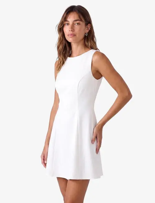 Koton Sleeveless Crew Neck Flare Mini Dress