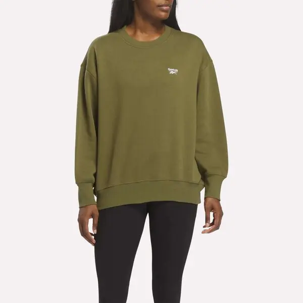 REEBOK Oversized Crewneck Sweatshirt - Olive Stone