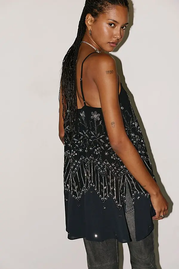 Free People Moonflower Embellished Tunic