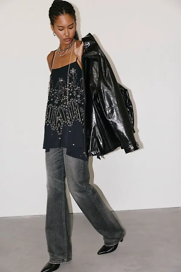 Free People Moonflower Embellished Tunic