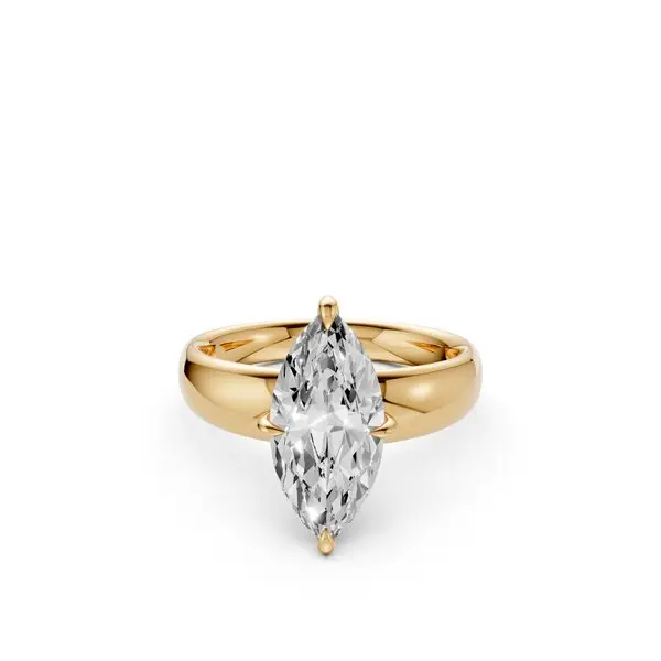 AYA FINE JEWELRY Elara Marquise Cut Igi Certified Lab Grown Diamond Solitaire Engagement Ring In Gold - Yellow
