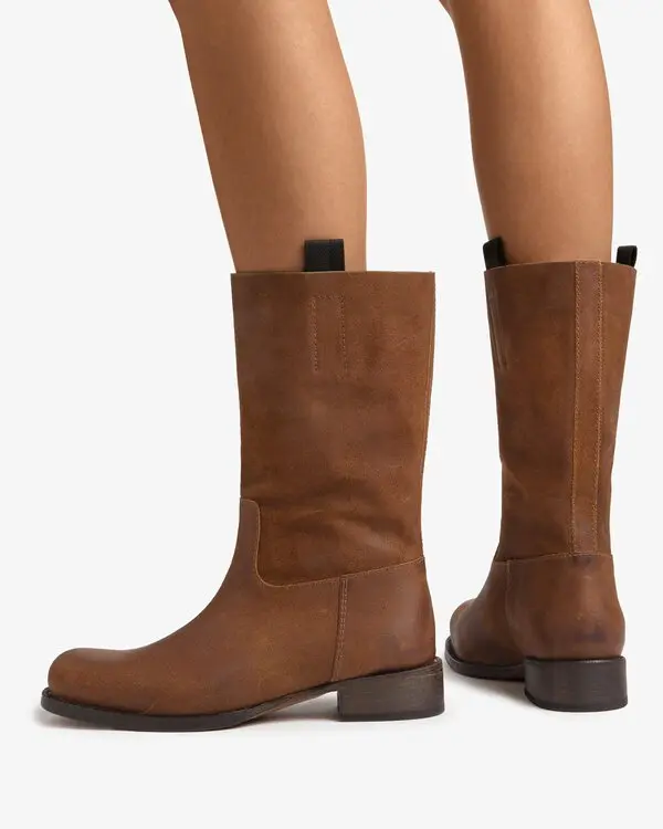 JUDE Leif Boot Distressed Suede Leather - Tan