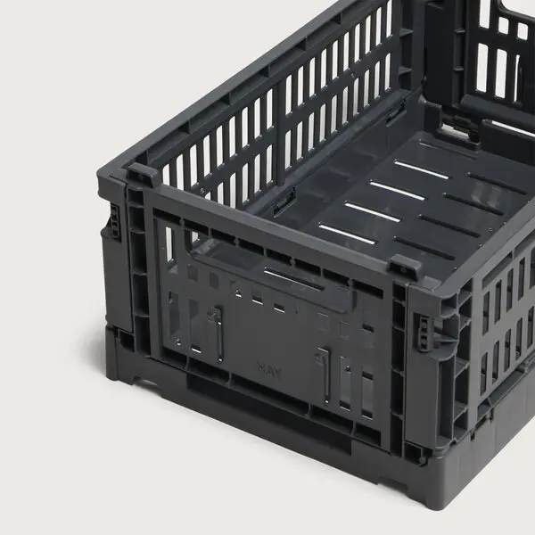 HAY Small Recycled Colour Crate - Charcoal