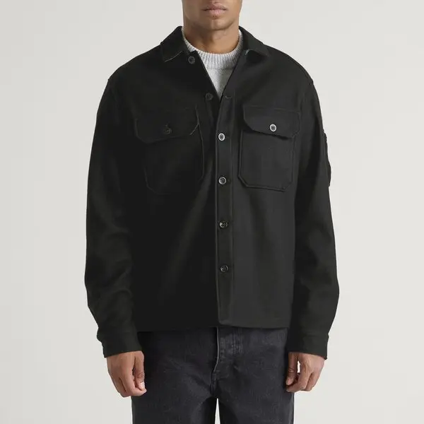 C.P. COMPANY Felt Lens Overshirt - Black