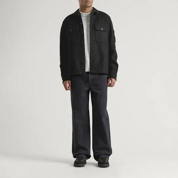 C.P. COMPANY Felt Lens Overshirt - Black