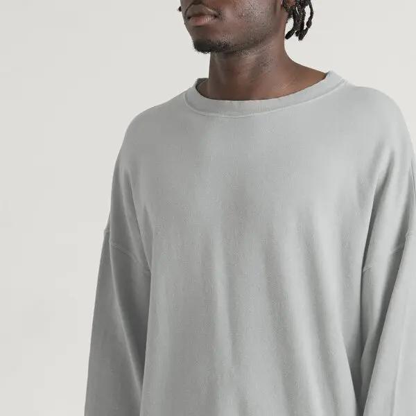 Our Legacy Sunfaded Ash Rogue Loopback Slack Sweatshirt, Size