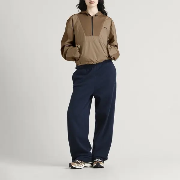SKIMS Woven Cotton Half Zip Pullover - Desert