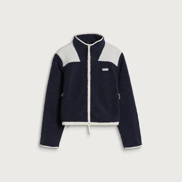 SKIMS Teddy Boxy Zip Up Jacket - Navy