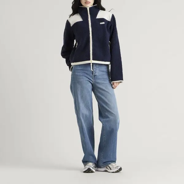 SKIMS Teddy Boxy Zip Up Jacket - Navy