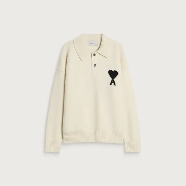AMI Paris Contrasted Adc Polo