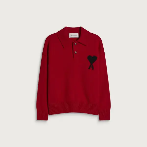 AMI Paris Contrasted Adc Polo