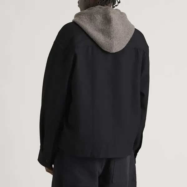 Studio Nicholson Rrick Tech Wool Open Collar Shirt