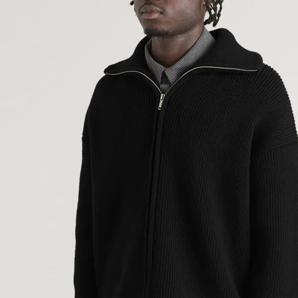 Studio Nicholson Sandos Rib Zip Though Jumper