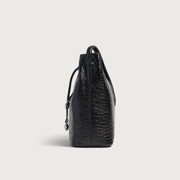 LIFFNER Charm Croc Embossed Bucket Bag